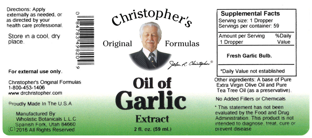 Christopher's Original Formulas Oil of Garlic 2 fl. oz. (2 Pack ...